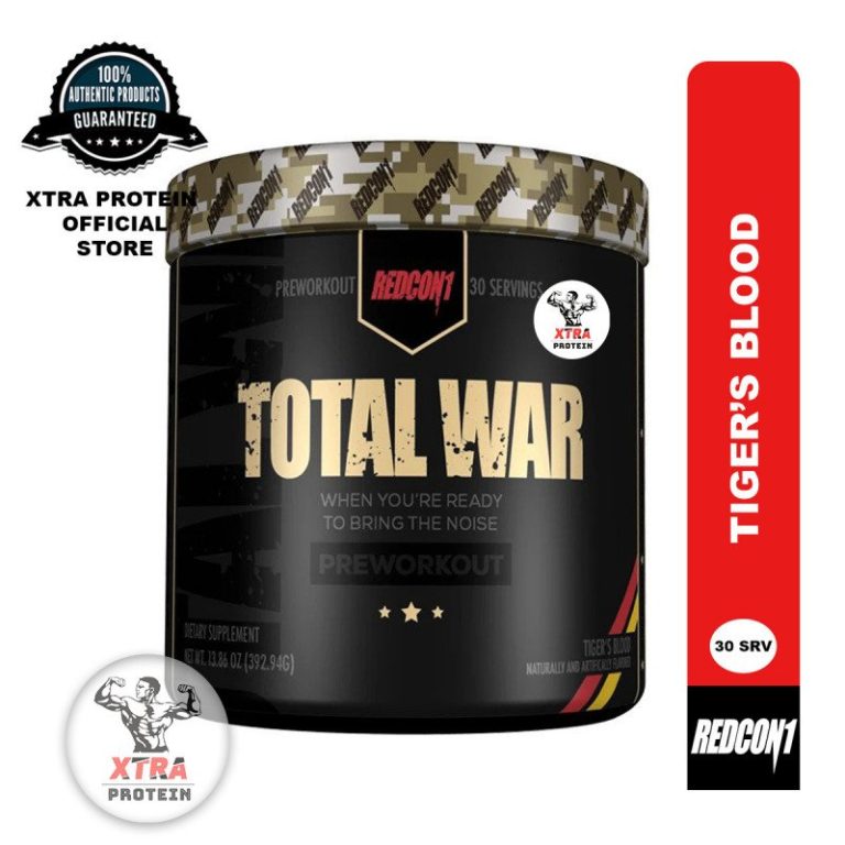 Redcon1 Total War Pre Workout Tigers Blood (425g) 30 Servings - XTRA ...