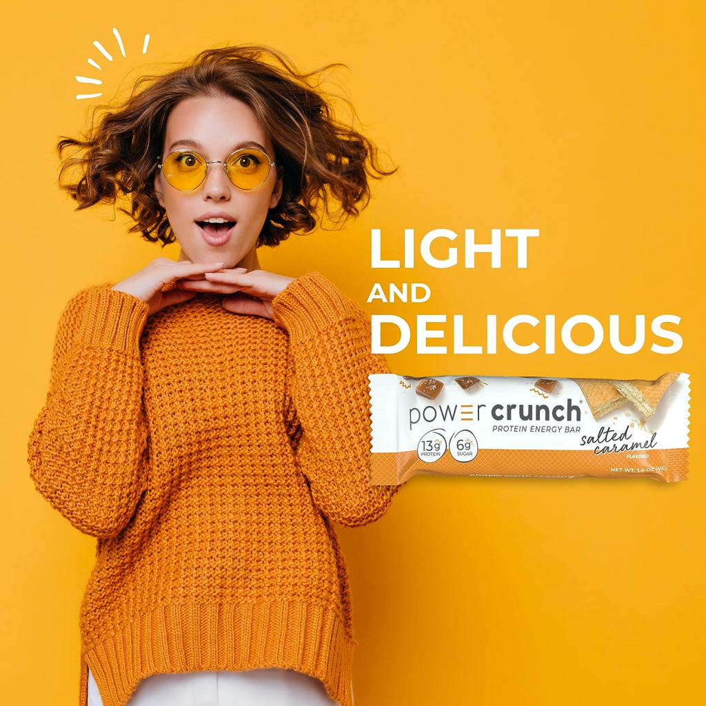 Power Crunch Protein Wafer Salted Caramel (40g) 12 Pack - XTRA PROTEIN