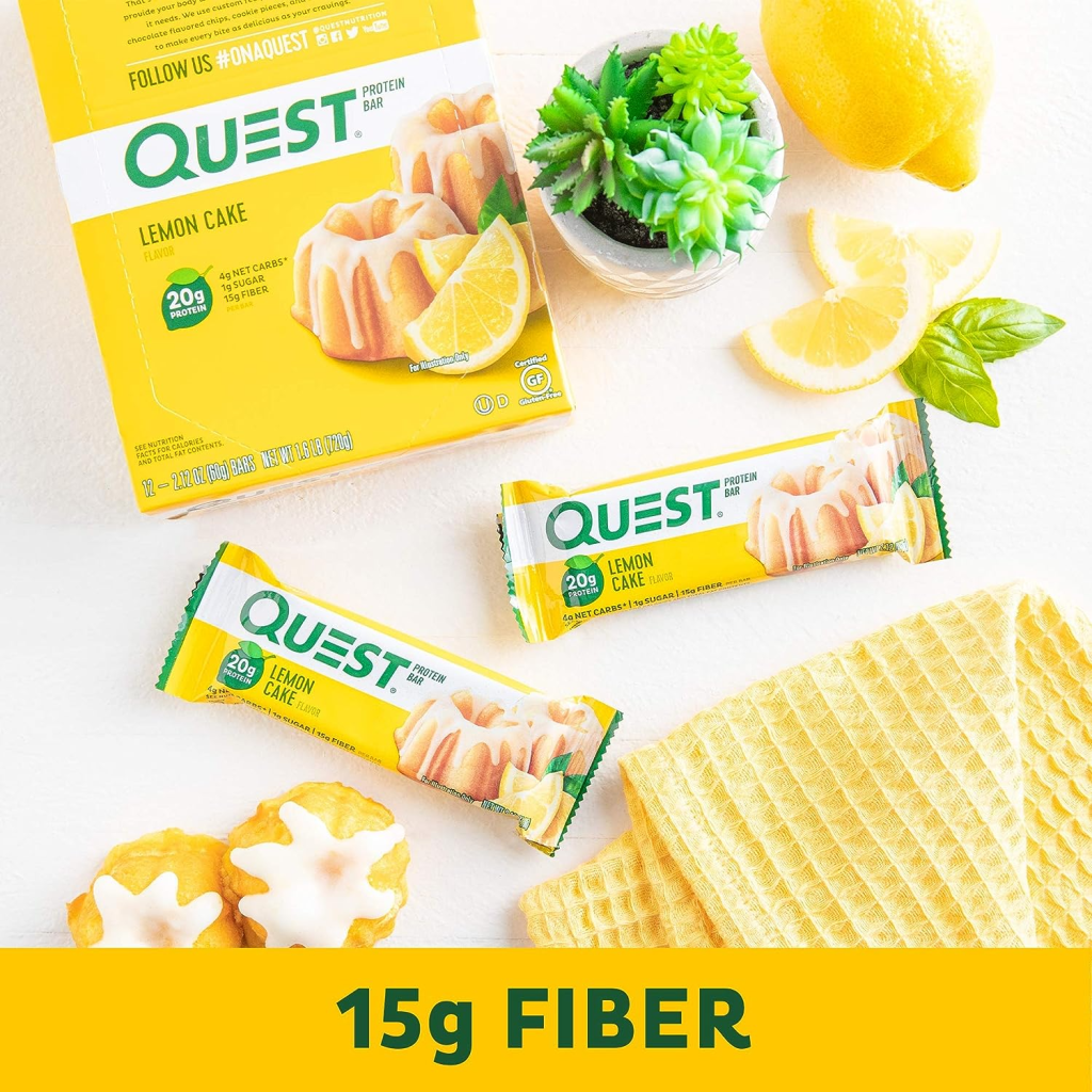 Quest Protein Bar Lemon Cake (60g) 12 Pack – Xtra Protein Supplements Store