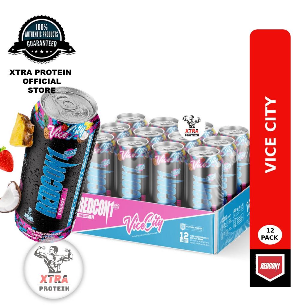 Redcon1 Energy Drink Vice City (473ml) 12 Pack – Xtra Protein Supplements Store