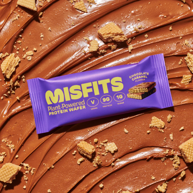 Misfits Vegan Protein Wafer Chocolate Caramel (37g) 12 Pack – Xtra ...