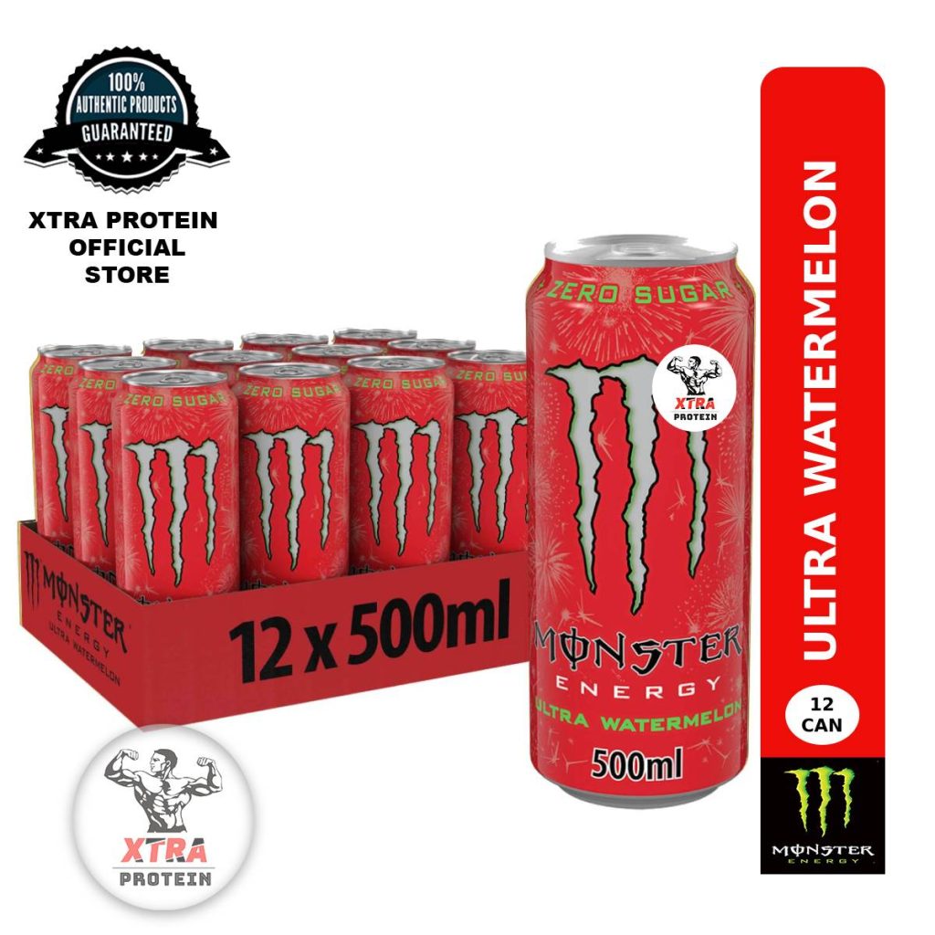 Monster Energy Drink Ultra Watermelon (500ml) 12 Pack – Xtra Protein ...